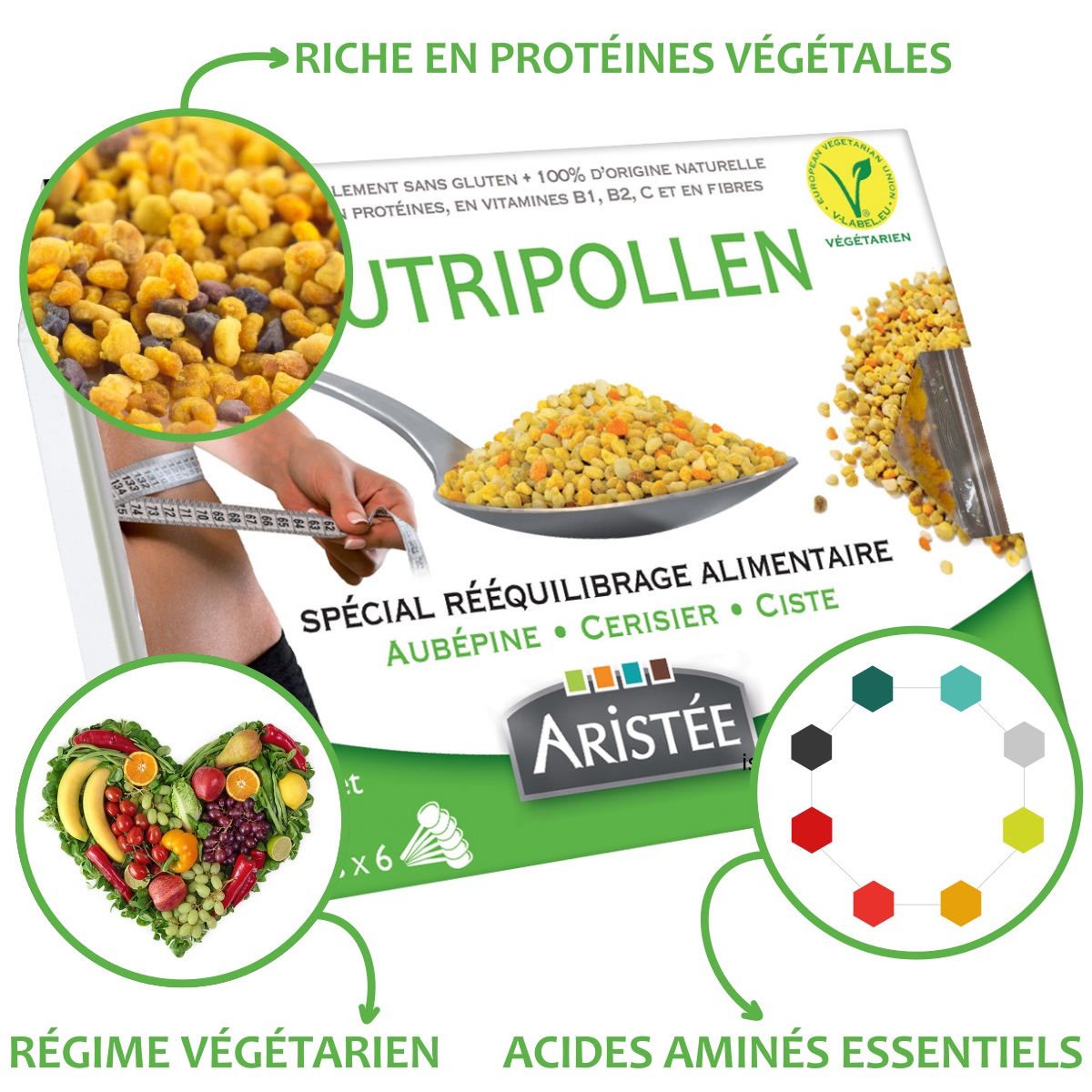 Aristée® | Pollens frais Nutripollen | Rééquilibrage alimentaire